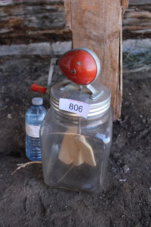 Rare Vintage blow churning jar