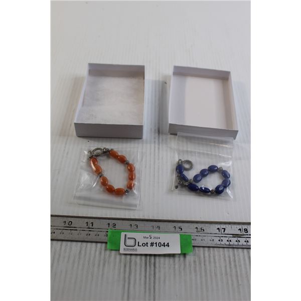 2 Beaded Bracelets Bodnarus Auctioneering