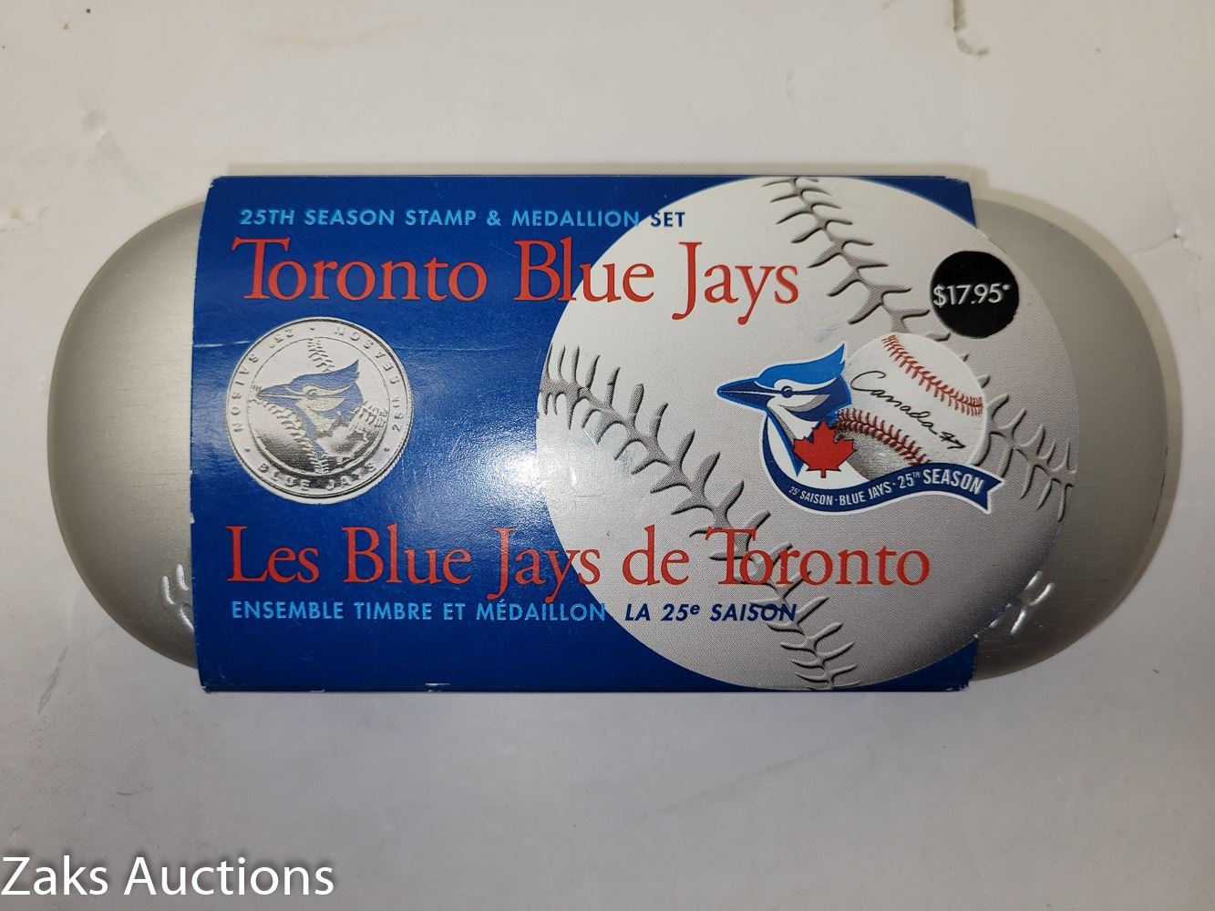 25TH SEASON TORONTO BLUE JAYS SEASON STAMP & MEDALLION SET