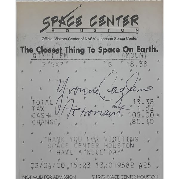 NASA Yvonne Cagle signed ticket