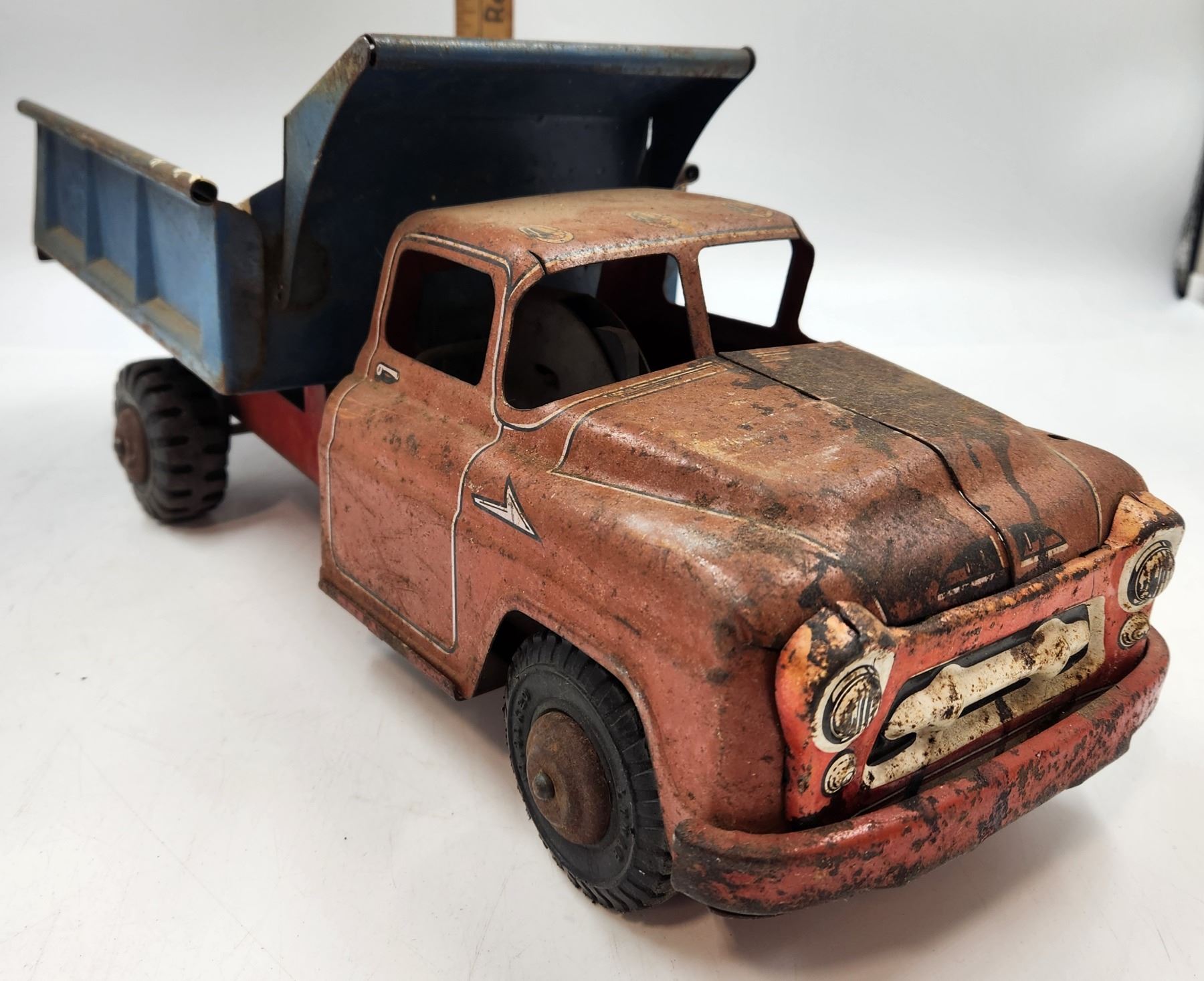 Antique Lumar Tin Dump Truck 20" Long