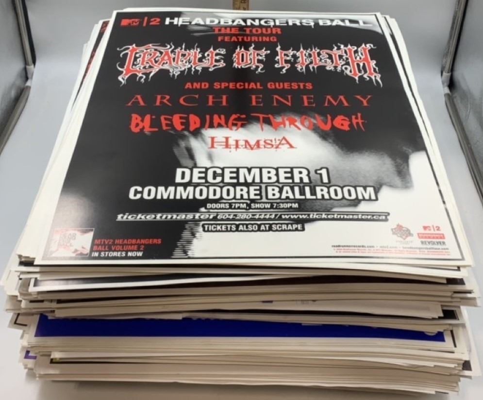 Large Local Concert Poster Lot 22 x 17" (Serval Hundred pcs)