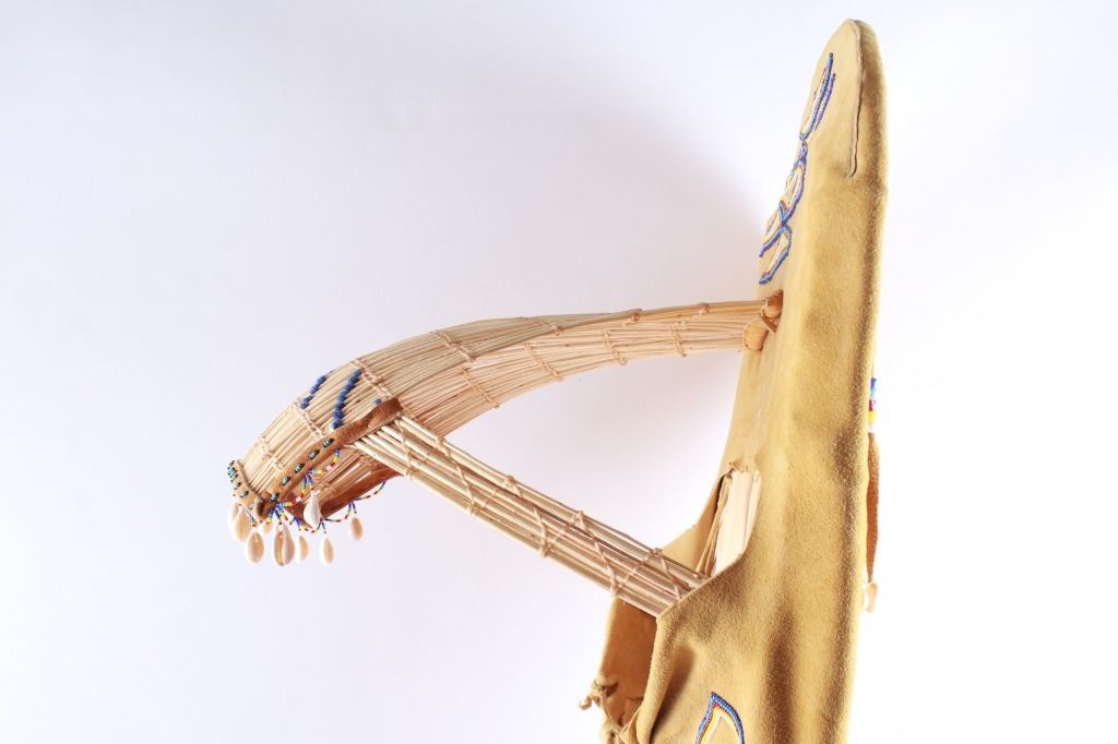 Paiute Modoc Basketry Beaded Large Cradle Board