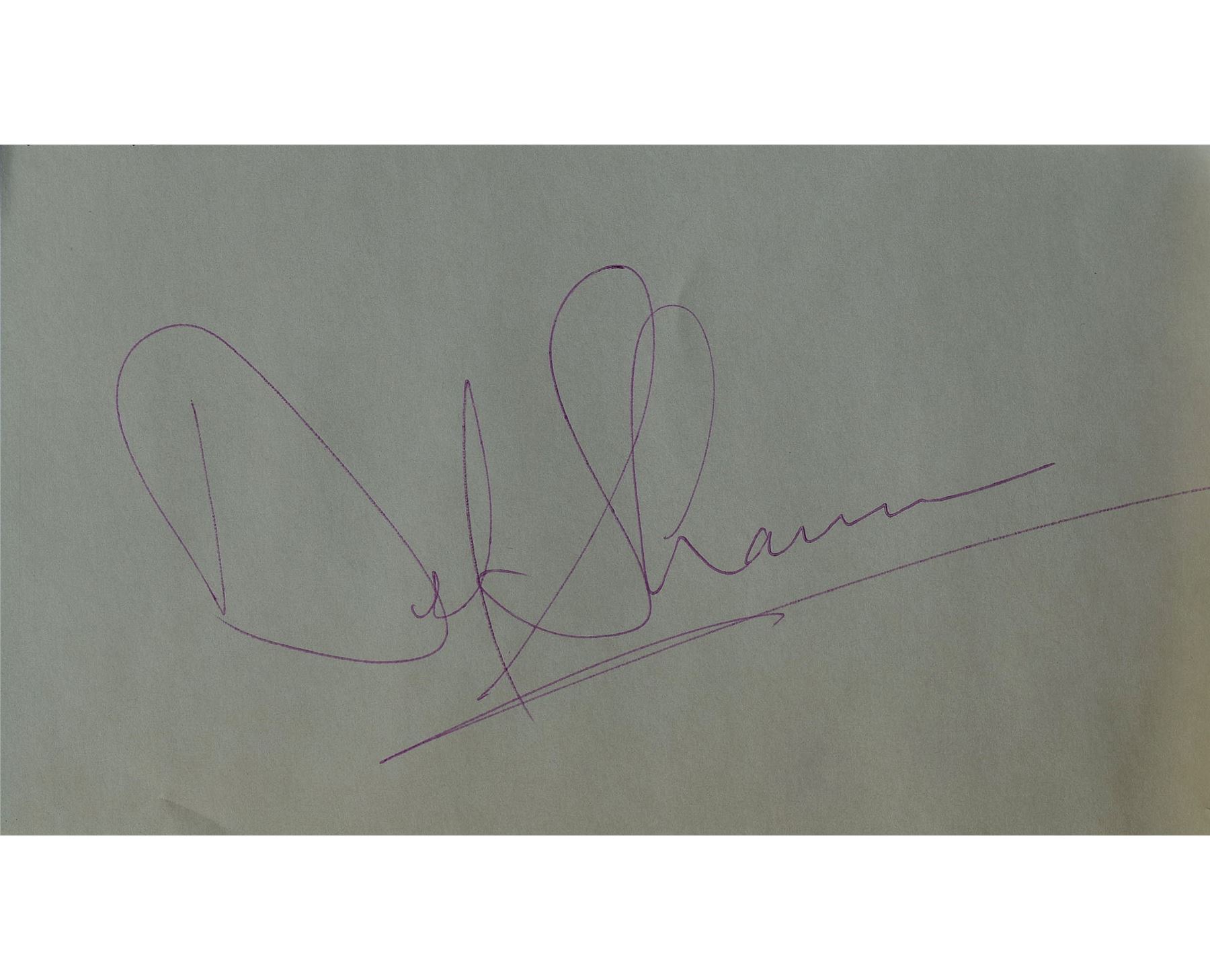 Del Shannon signature slip