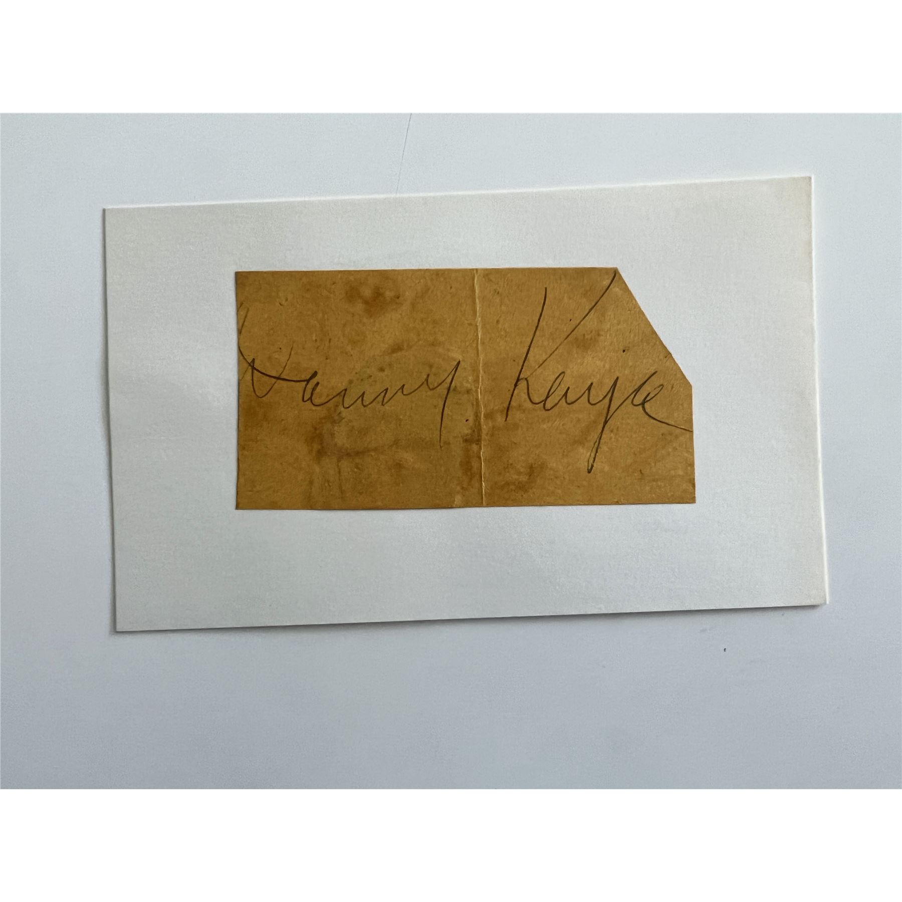 Danny Kaye signature cut