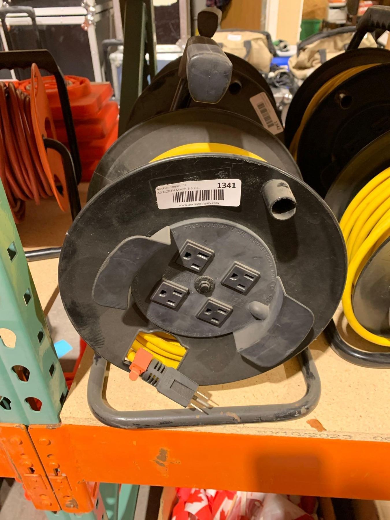 Extension Cord with Spool & 4 Outlets