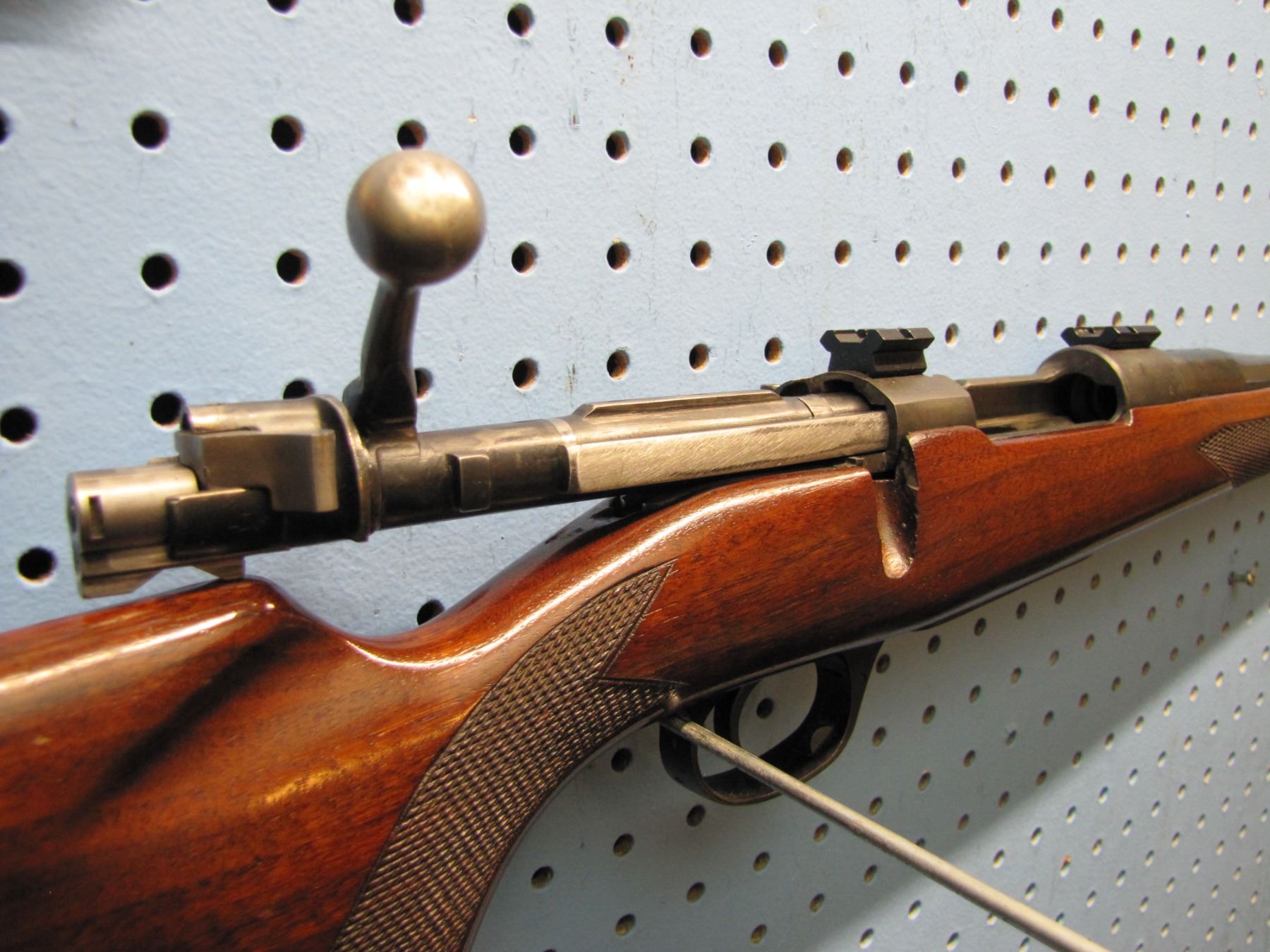 Mauser 98, German made , 350 REM mag , 24 inch McGowan barrel , hinged ...