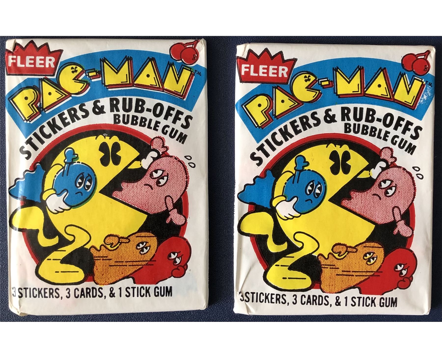 1980 FLEER Pac-Man wax packs (2)