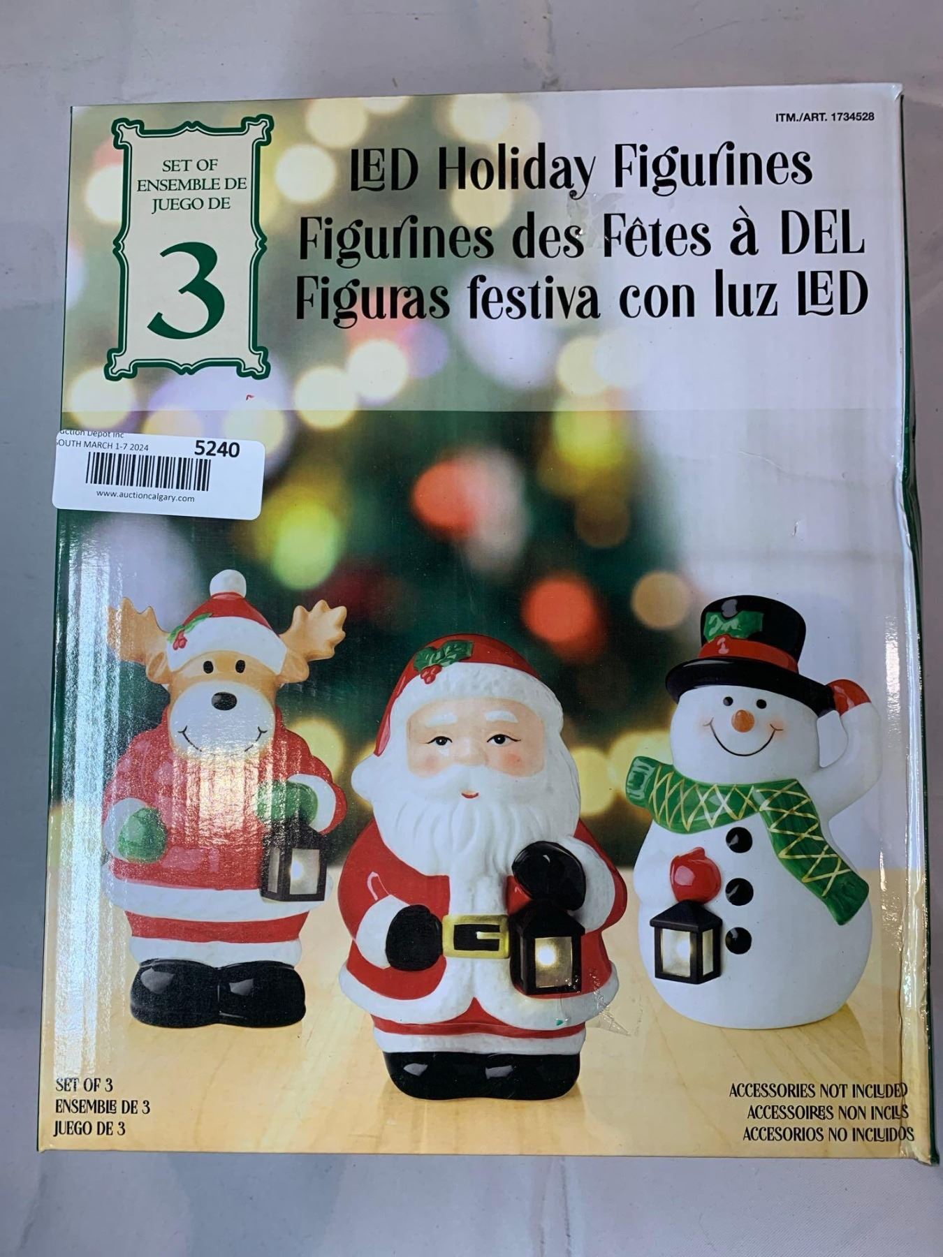 LED Holiday Figurines 3 Piece