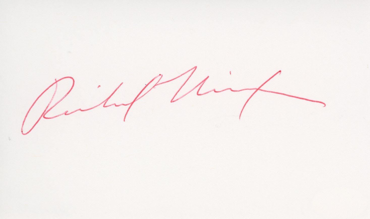 Richard Nixon signature cut