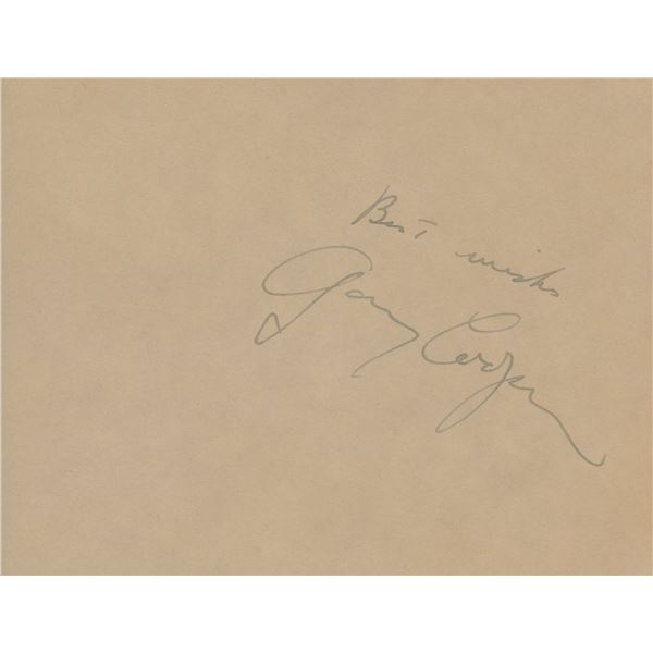 Gary Cooper signature cut