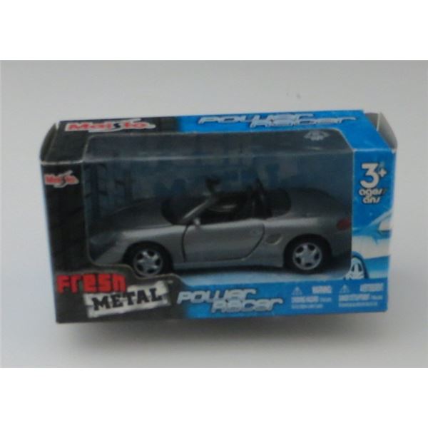 Maisto Fresh Metal Power Racer Silver Porsche 1/43 Scale