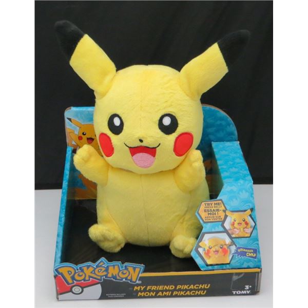 NEW Pokemon 9" Tall My Friend Pikachu Plush Toy With 10 Sounds And Phrases