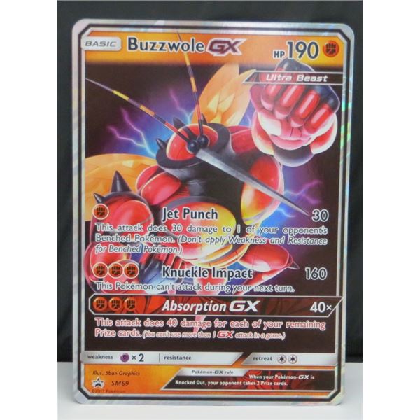 Pokemon Oversize 6" x 8" Card Buzzwole GX SM69