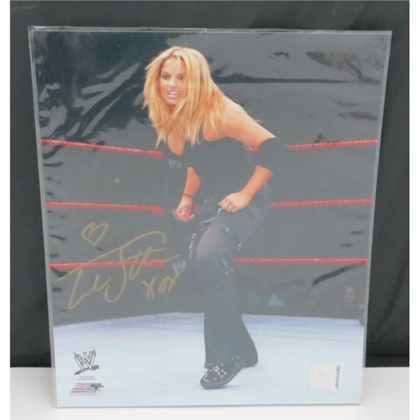 Trish Stratus Signed Autographed 8x10 WWF Wrestling Diva With COA