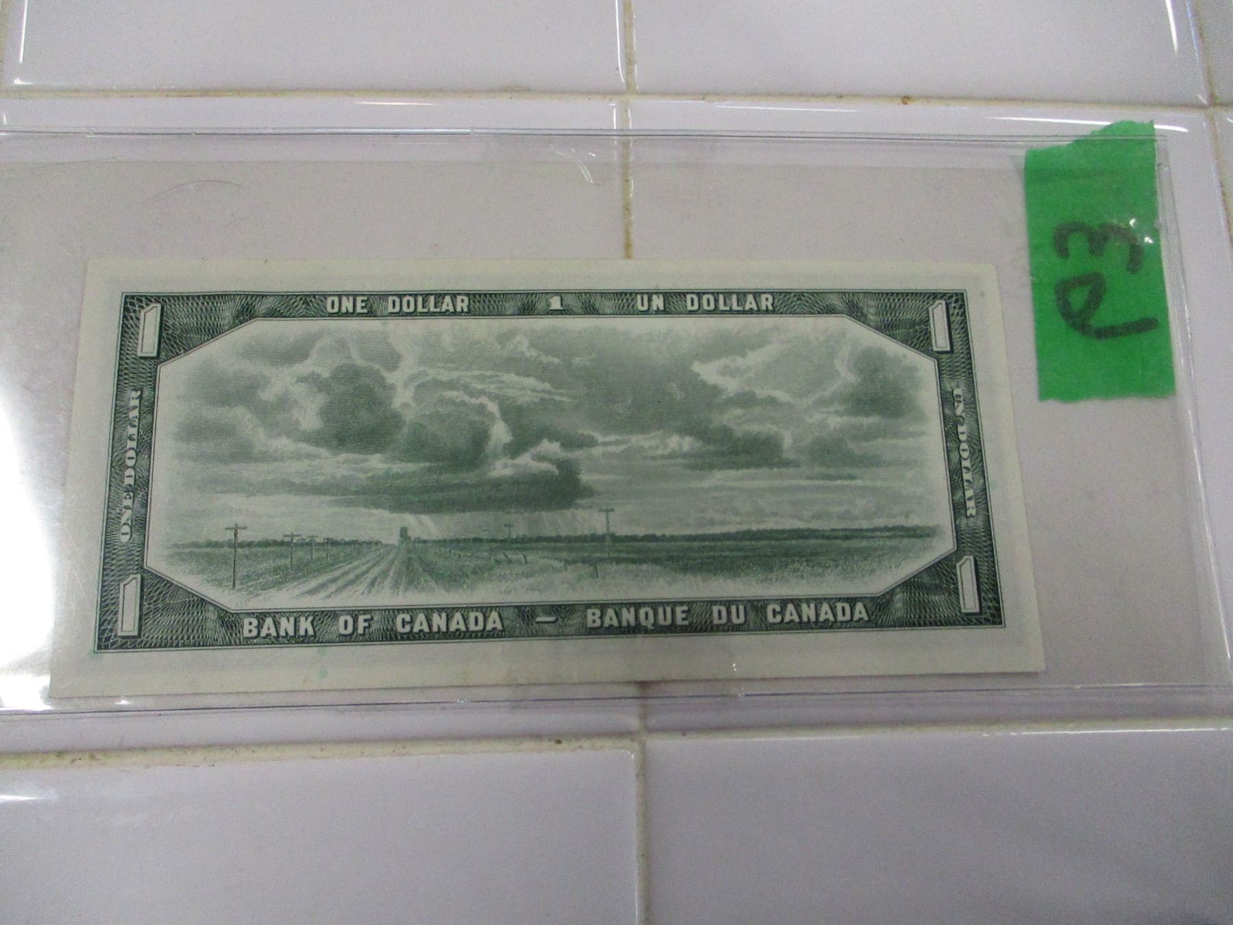 1954 CANADA $1 BILL