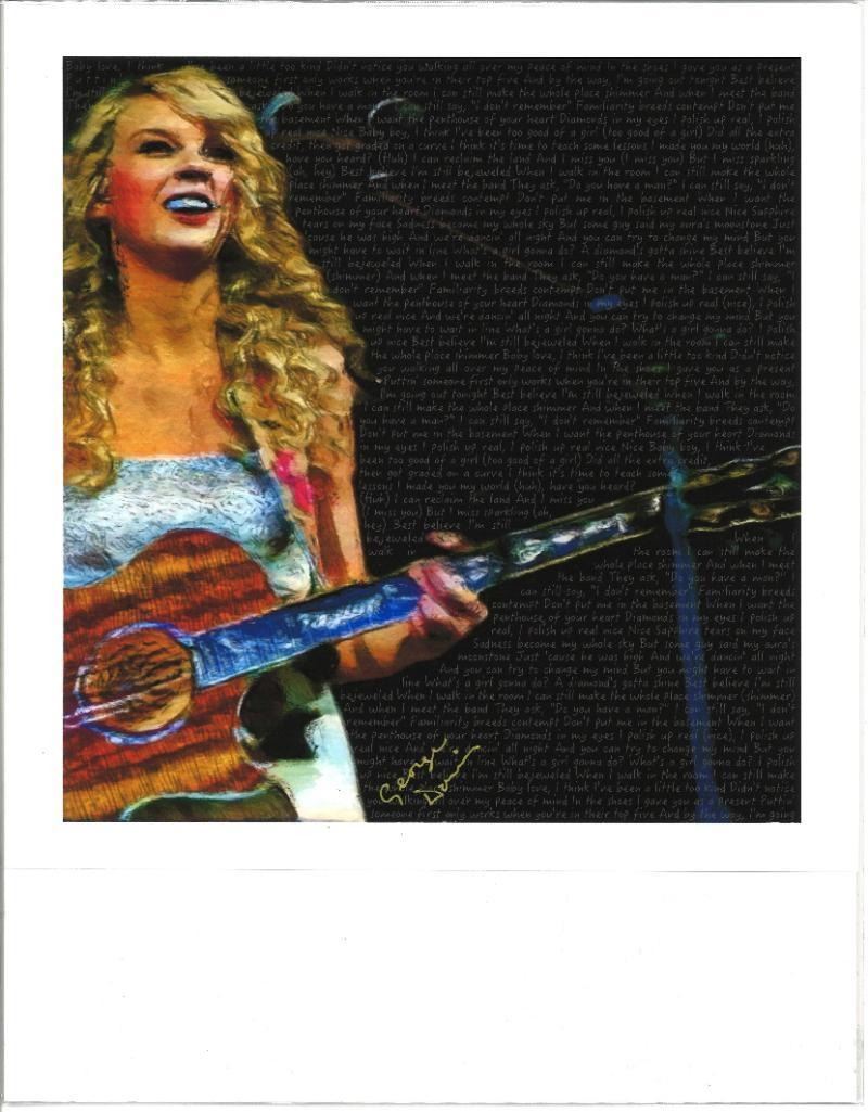 George Davis - Artist -Fine Art Giclee (11 x 15.5") "TAYLOR SWIFT ...