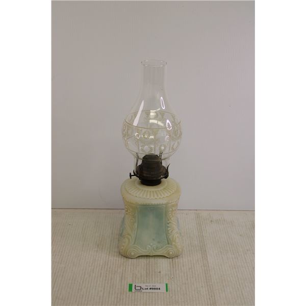 2 Milk Glass Kerosene Lamp Bodnarus Auctioneering