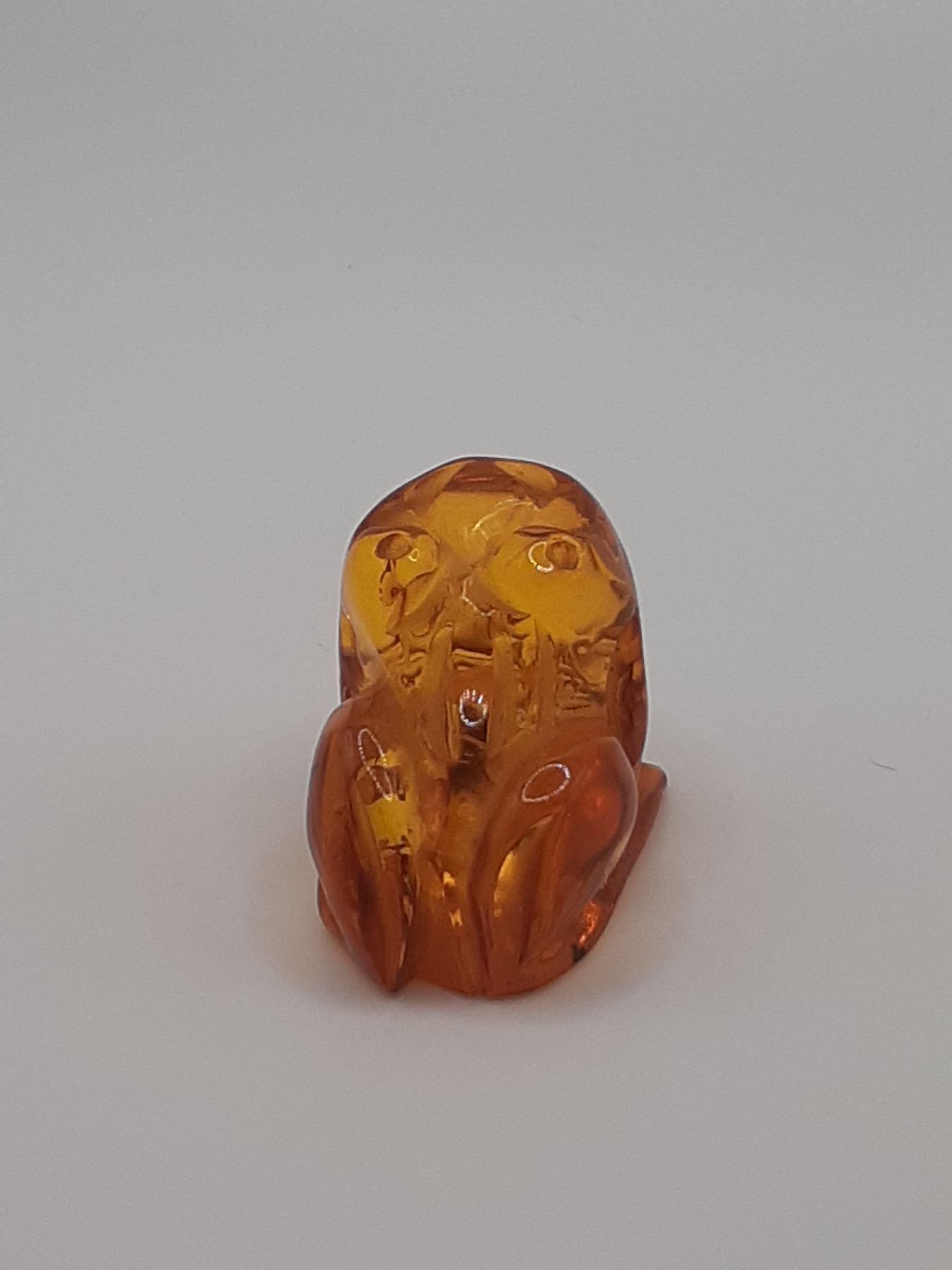 Antique Asian Amber frog figurine
