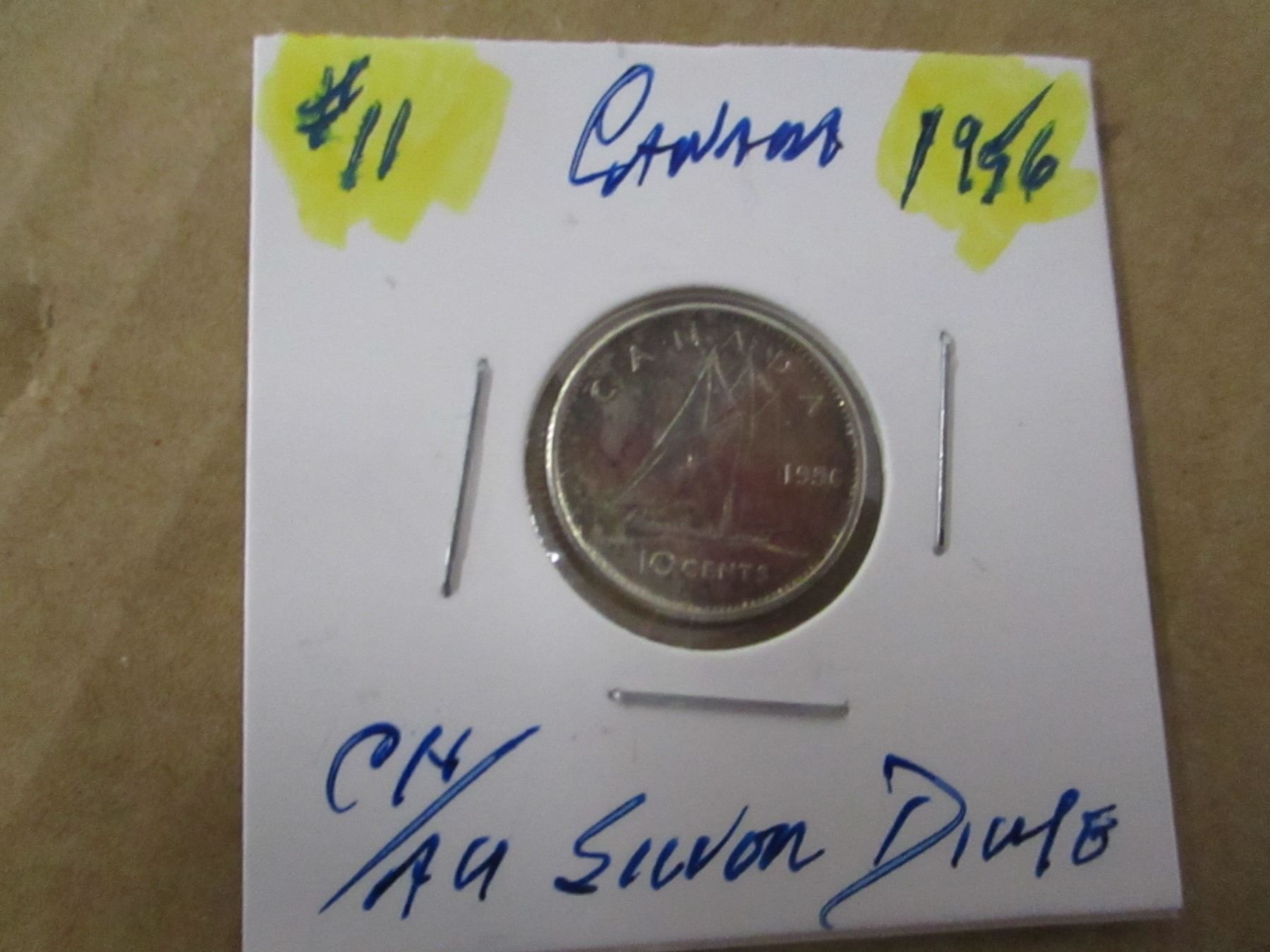 1956 CH/AU CANADA SILVER DIME