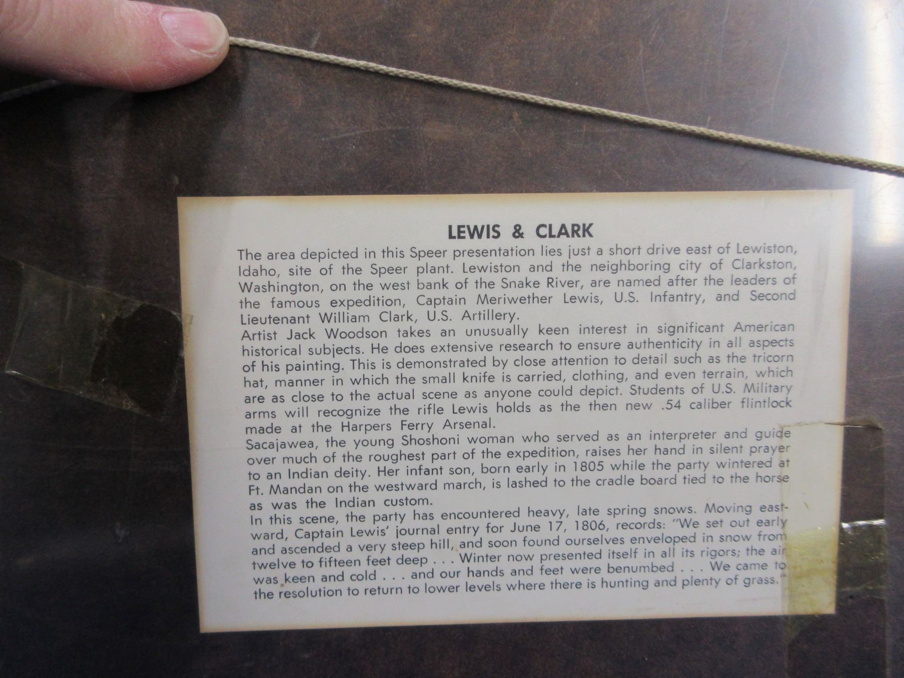 Vintage Lewis and Clark Speer Bullet Board