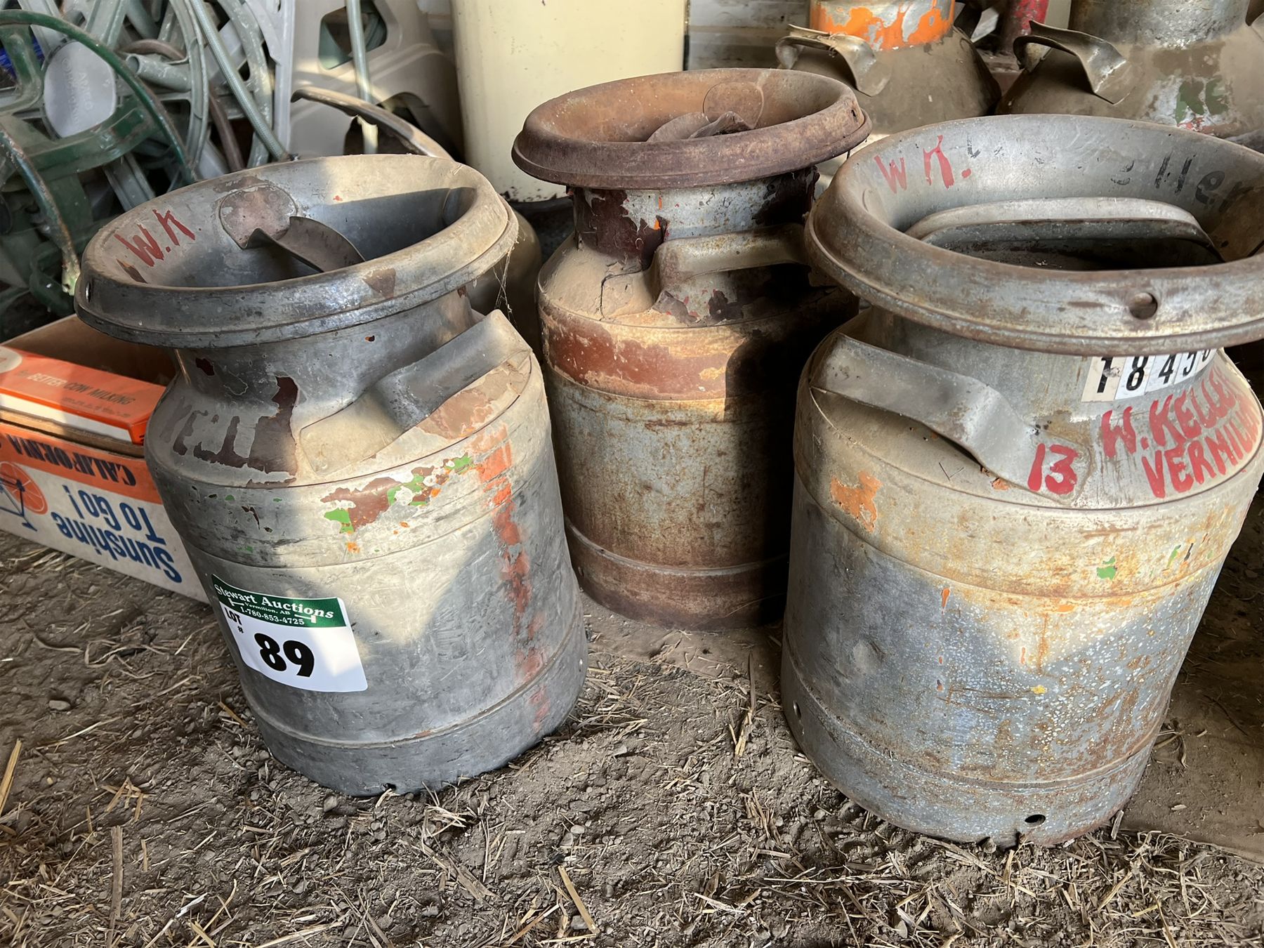 3 - 3 Gallon Cream Cans