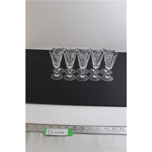 10 Crystal Stemware Glasses Bodnarus Auctioneering