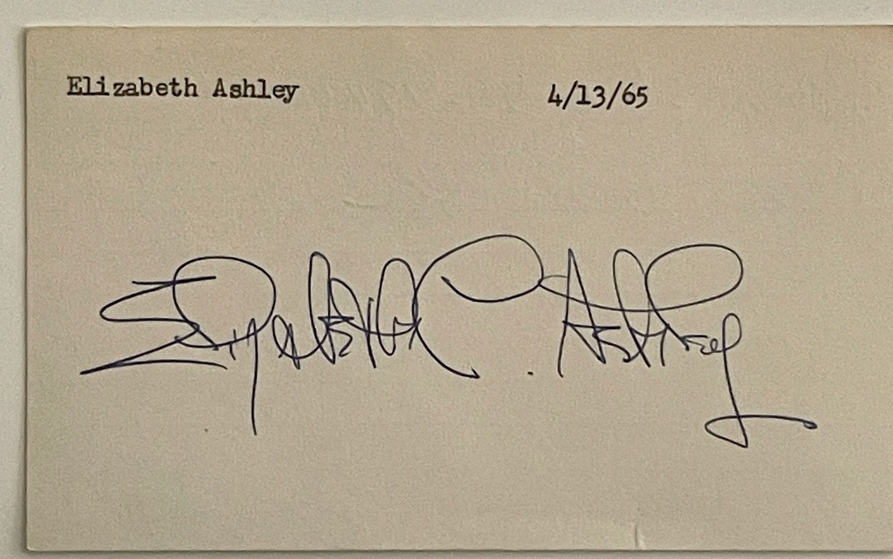 Elizabeth Ashley original signature