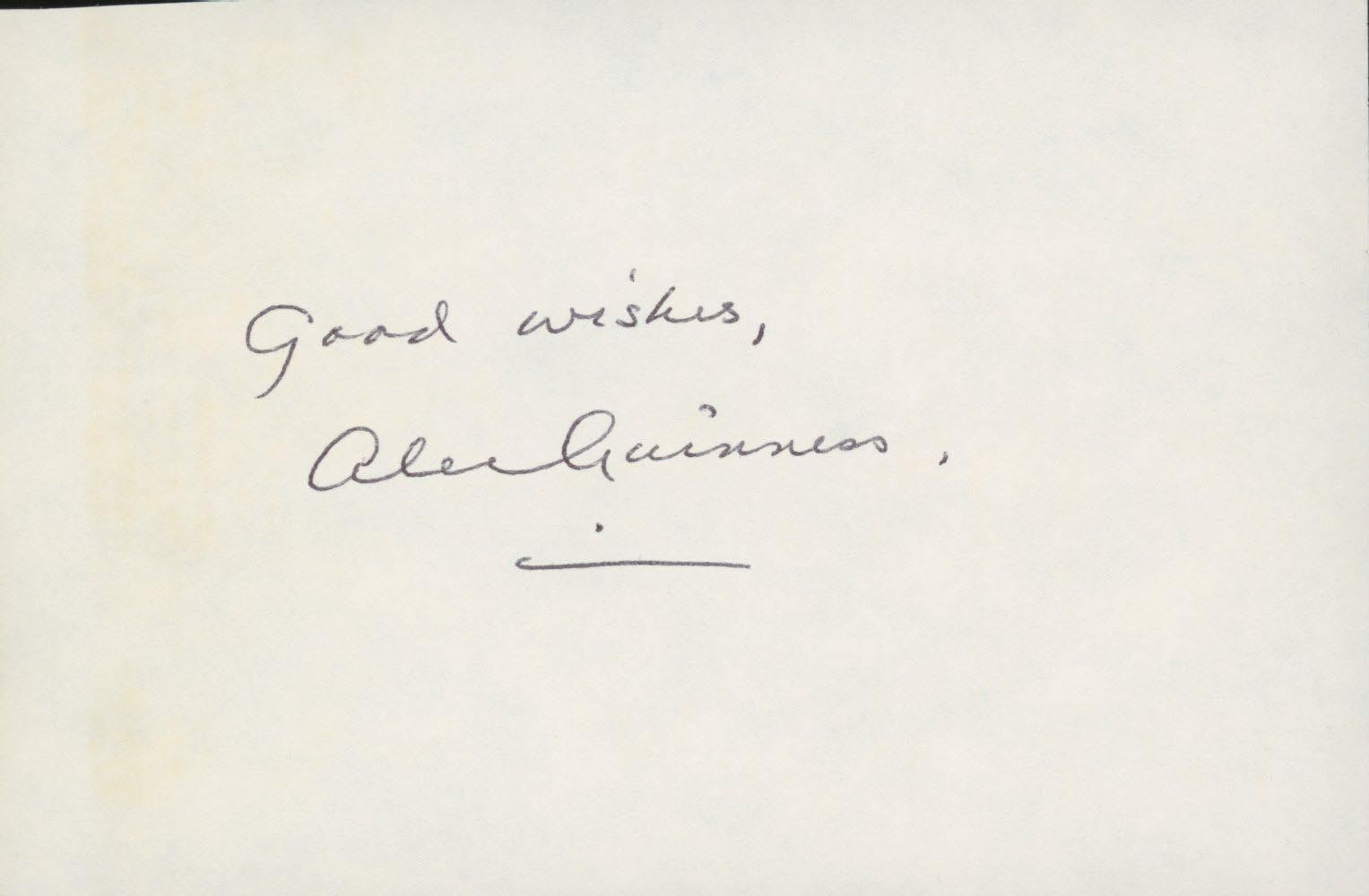 Star Wars Alec Guinness signature cut
