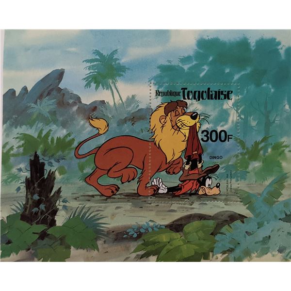 1980 Togo Disney Dingo (Goofy) Souvenir Stamp Set