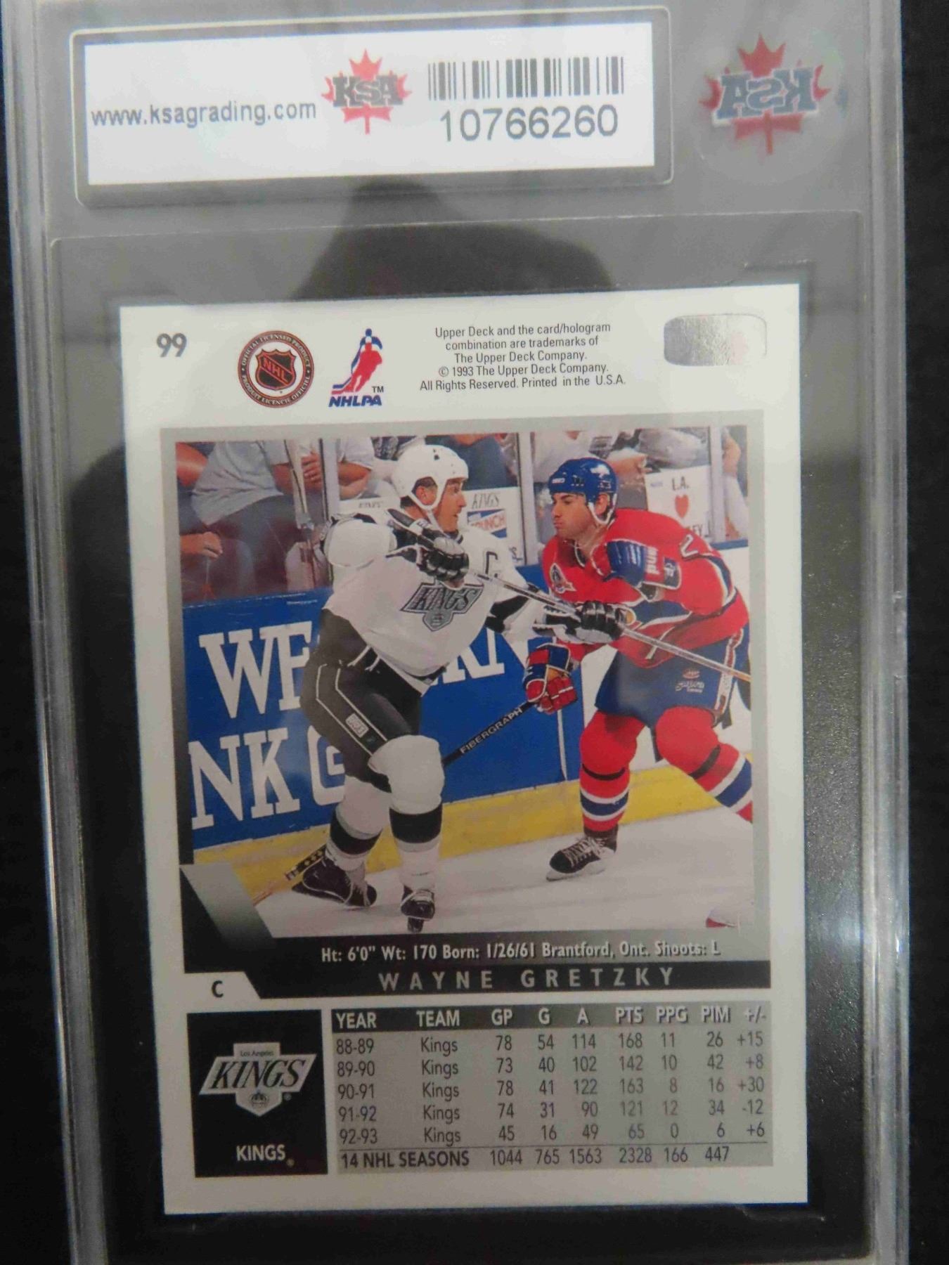 Graded Wayne Gretzky LA Kings Card