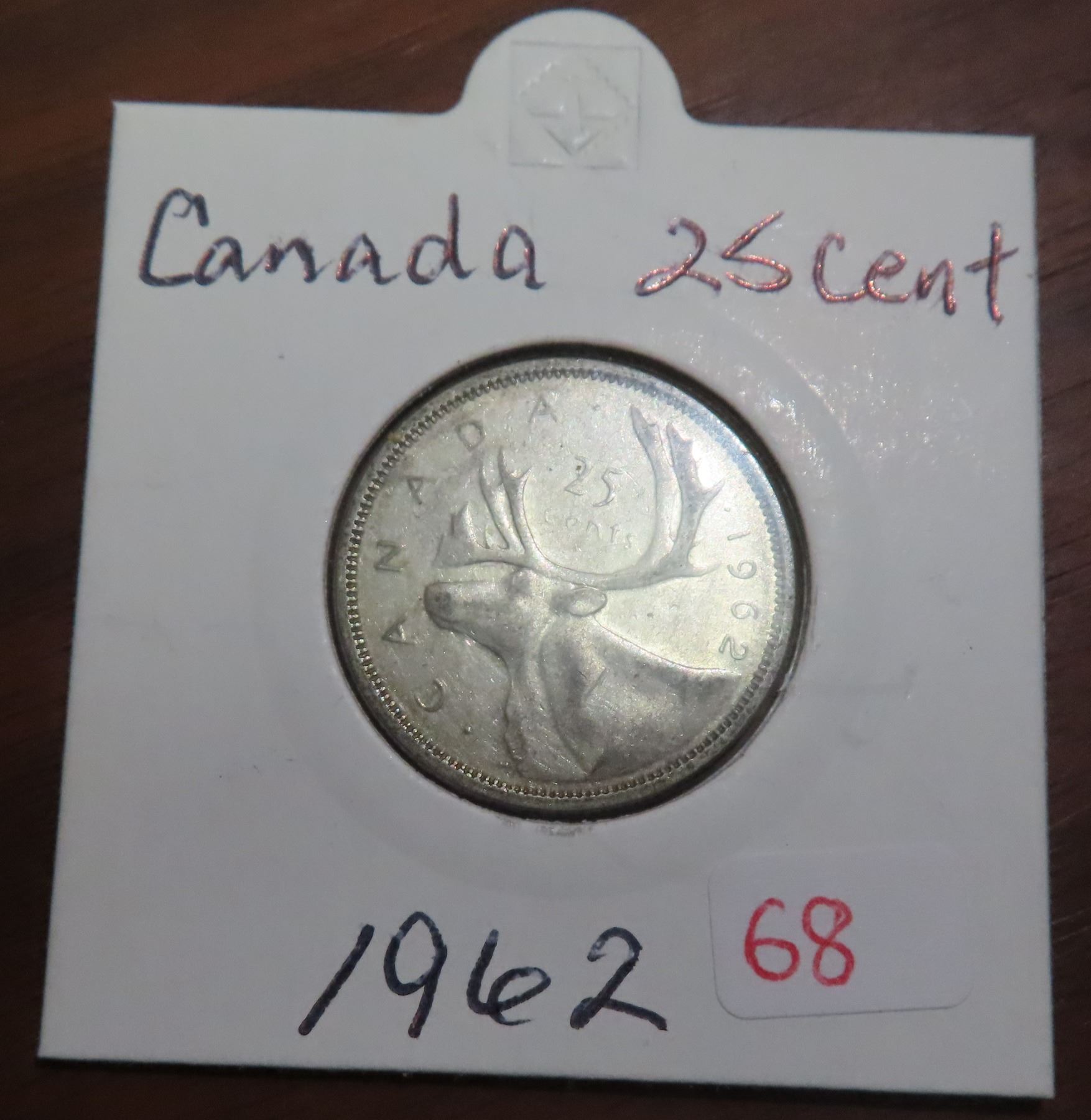1962 canadian 25 cents coin - Schmalz Auctions