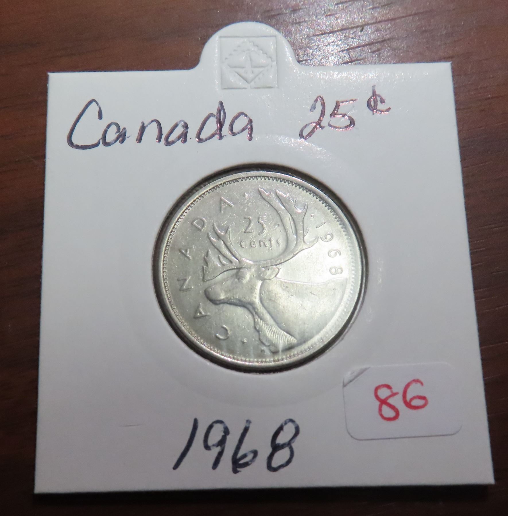 1968 canadian 25 cents coin - Schmalz Auctions