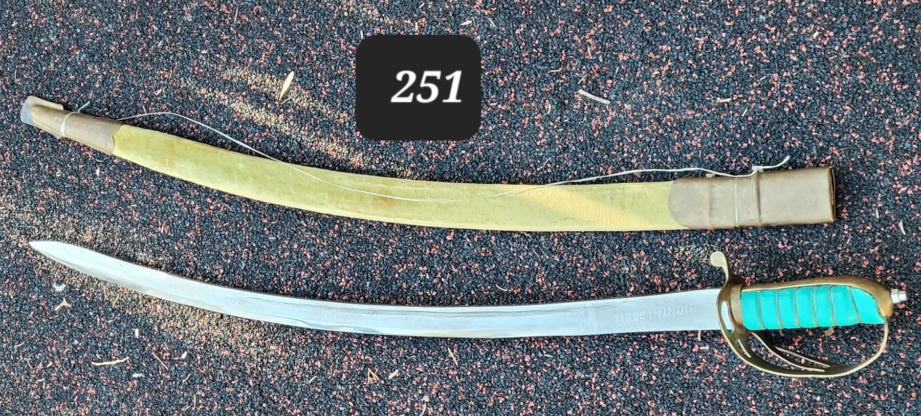 Vintage eastern military sword & sheaf. Made in india - Schmalz Auctions