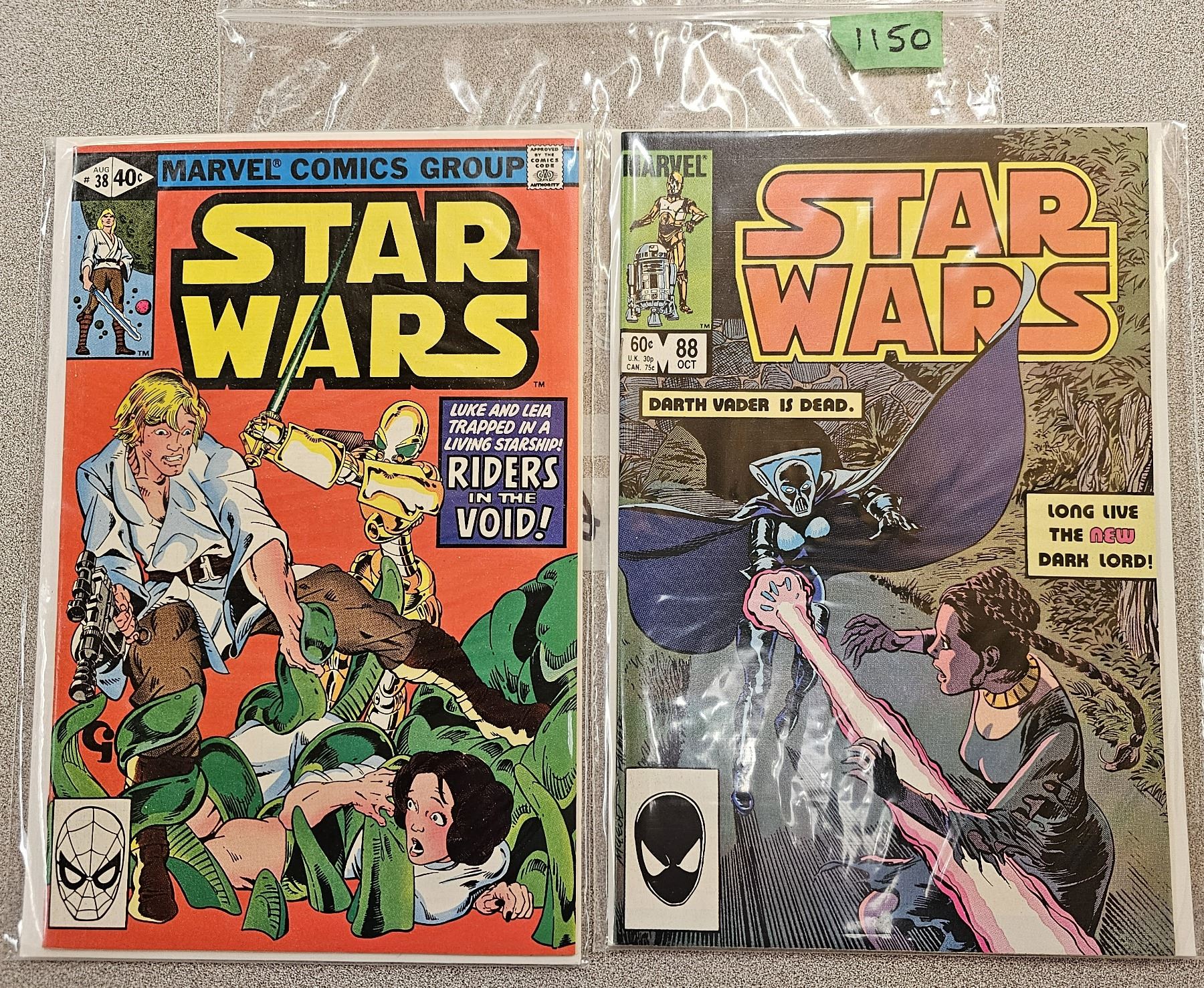 1980/1984 vintage originaL first printing marvel star wars issues #38 ...