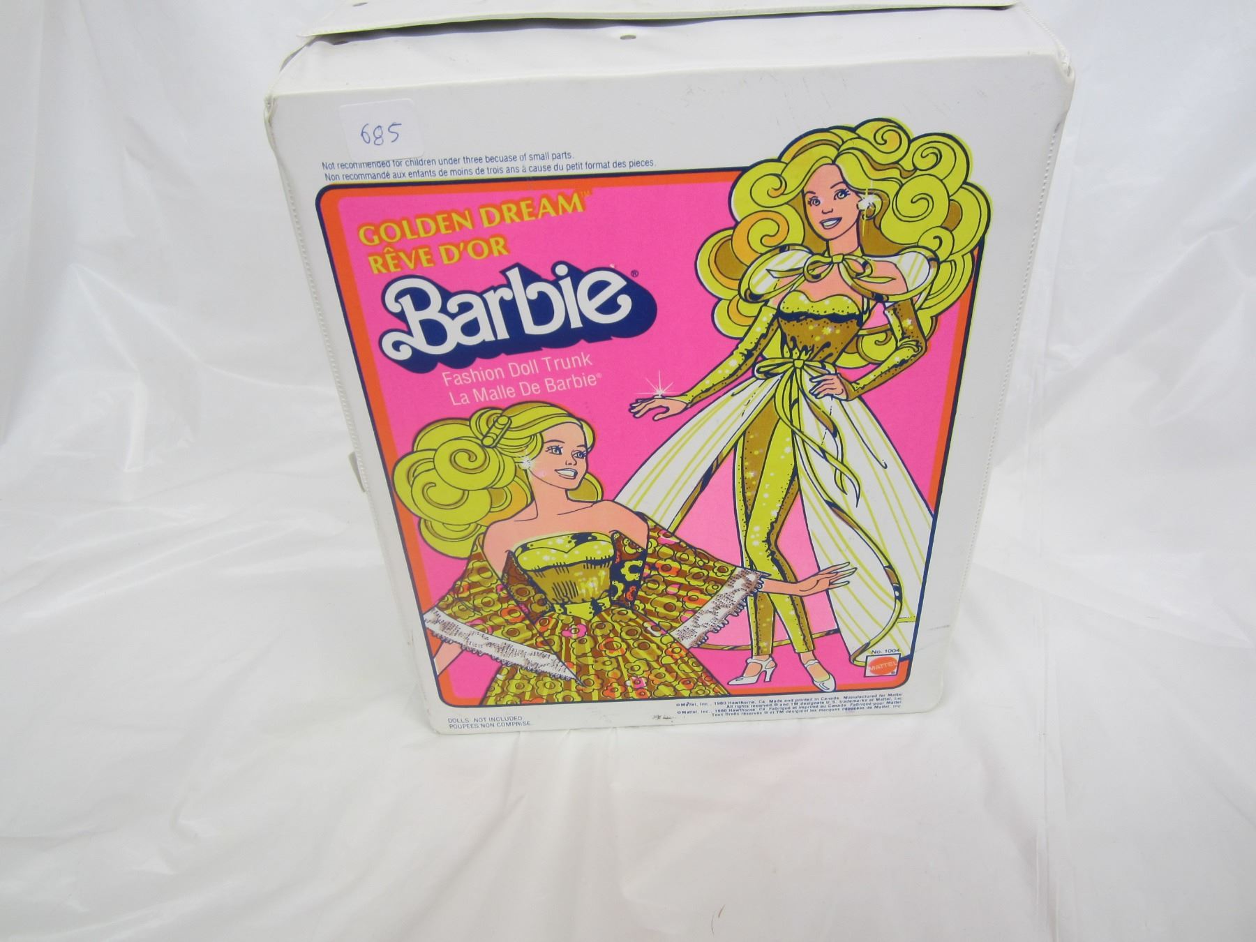 Vintage 1980 Barbie Fashion Doll Trunk with 3 Barbies and Clothing ...