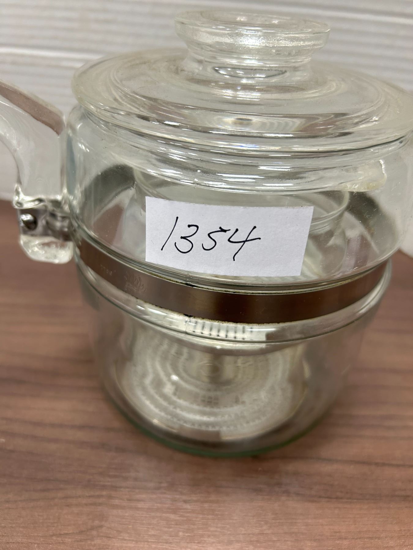 Pyrex glass coffee pot - complete - Schmalz Auctions