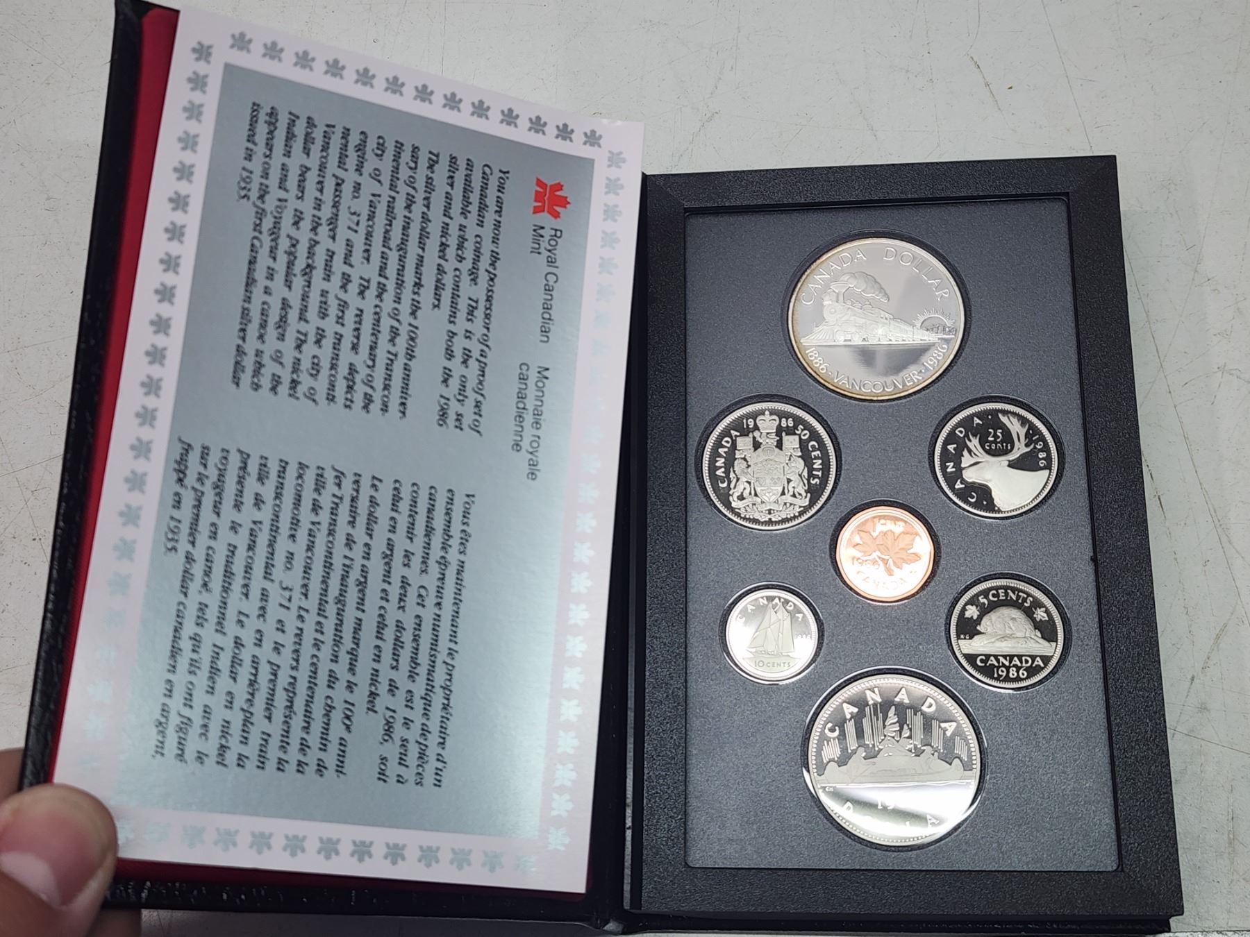 1986 Double dollar, Canadian coin set - includes Vancouver Locomotive ...