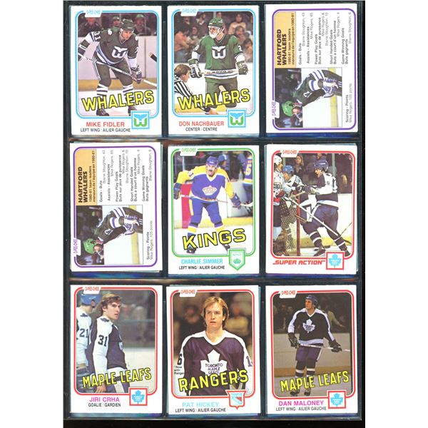 1981-82 O-Pee-Chee Lot Of 18 Vintage Cards Charlie Simmer, Dave Maloney ...