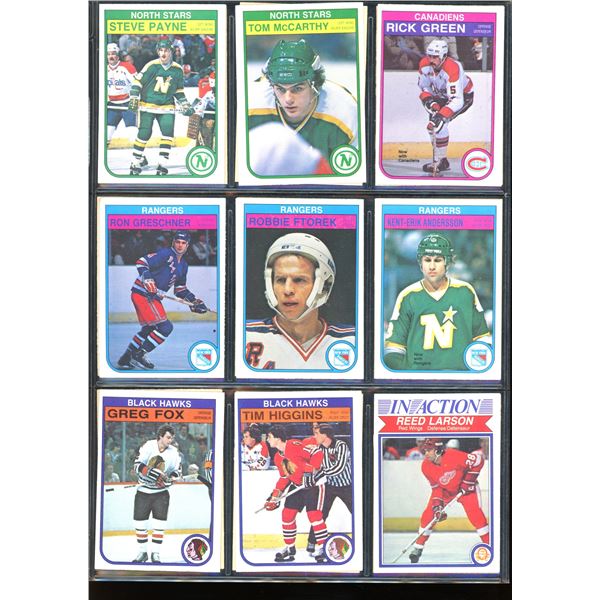 1982-83 OPC O-Pee-Chee Lot Of 18 Vintage Cards Greg Fox, Reed Larson & More