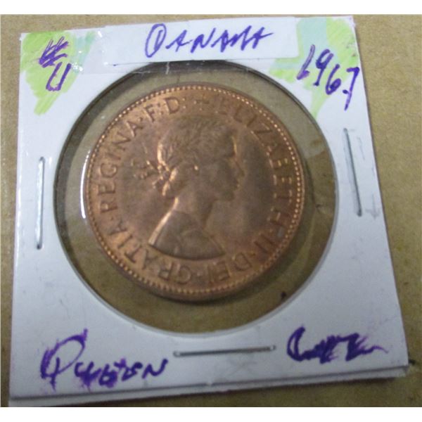 1967 UNCIRCULATED QUEEN ELIZABETH LARGE PENNY