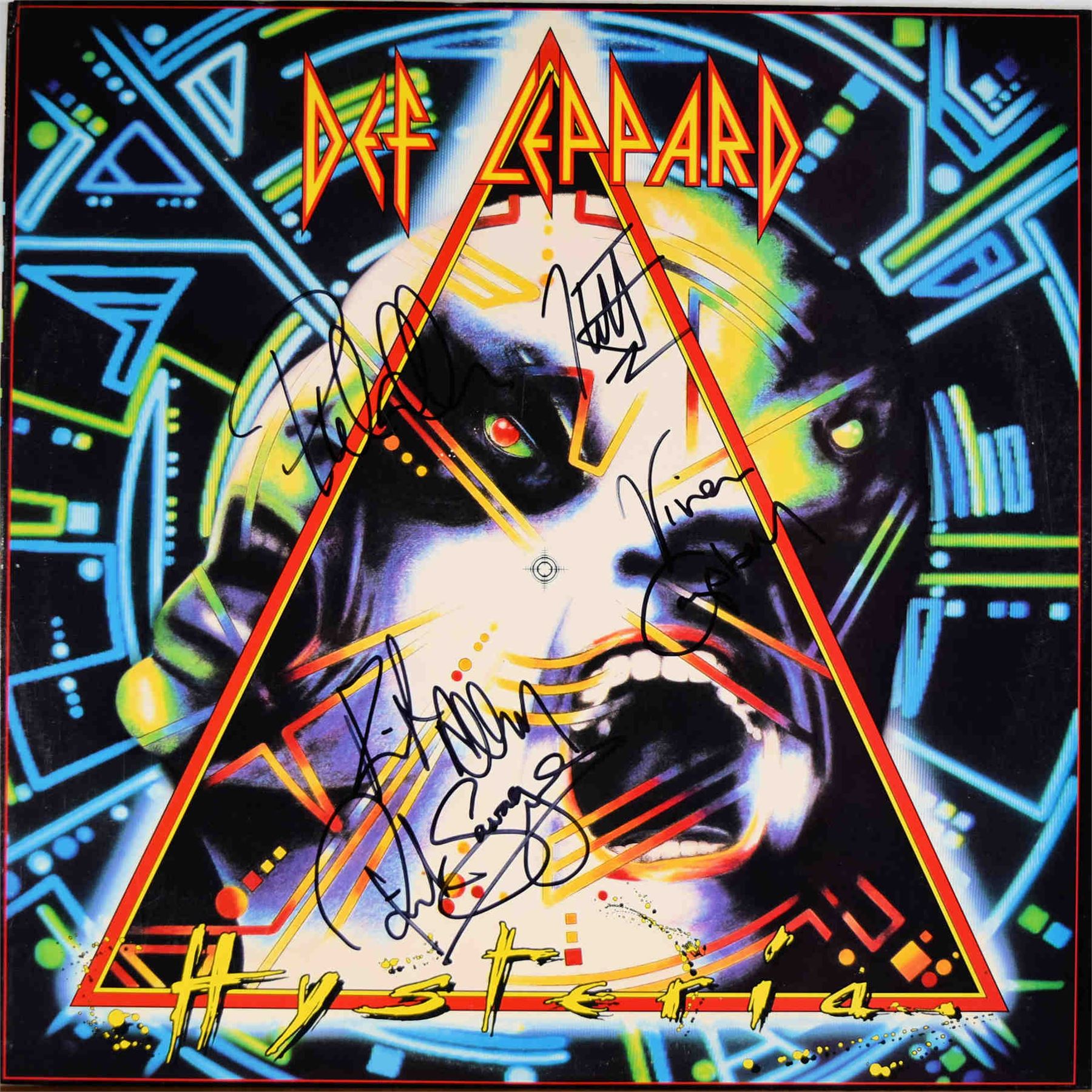Def Leppard signed Pyromania album