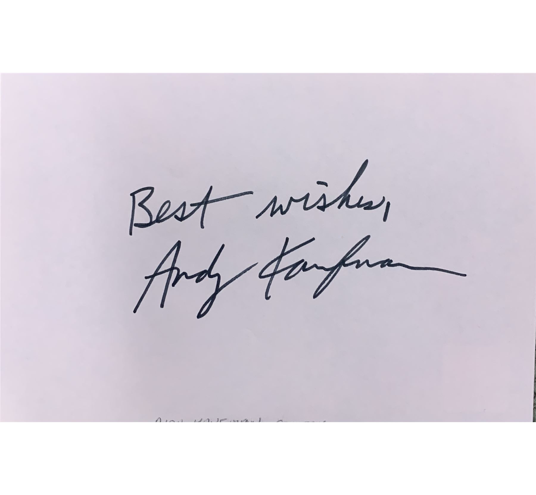 Andy Kaufman original signature