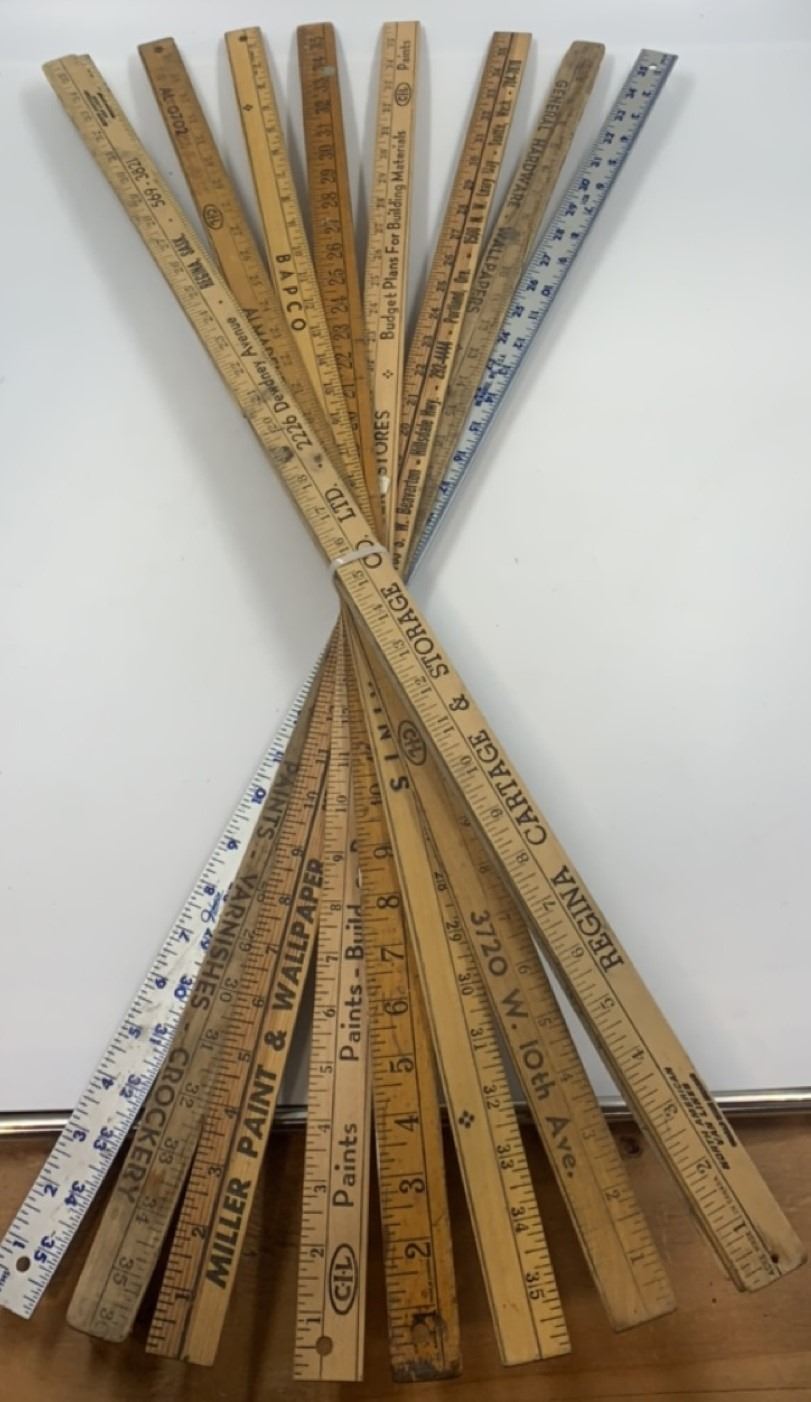 10 Vintage Advertising Meter Sticks