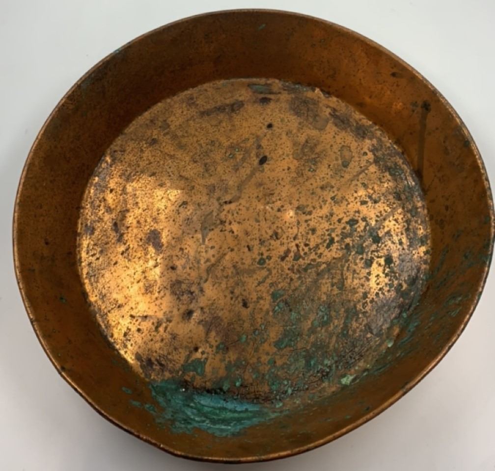 Large Heavy Vintage Copper Deep Plate