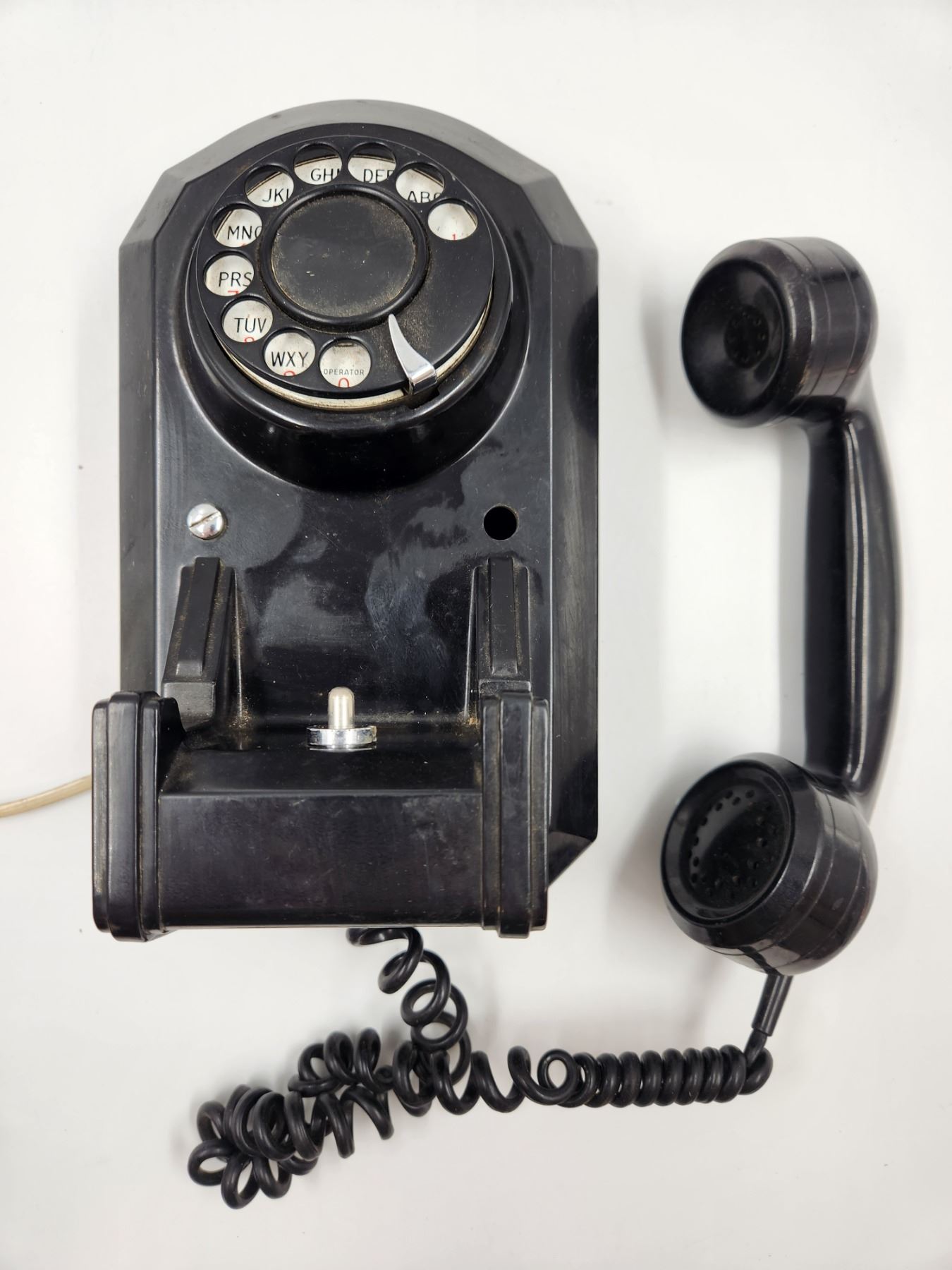 Vintage Black Wall Mounted Rotary Phone
