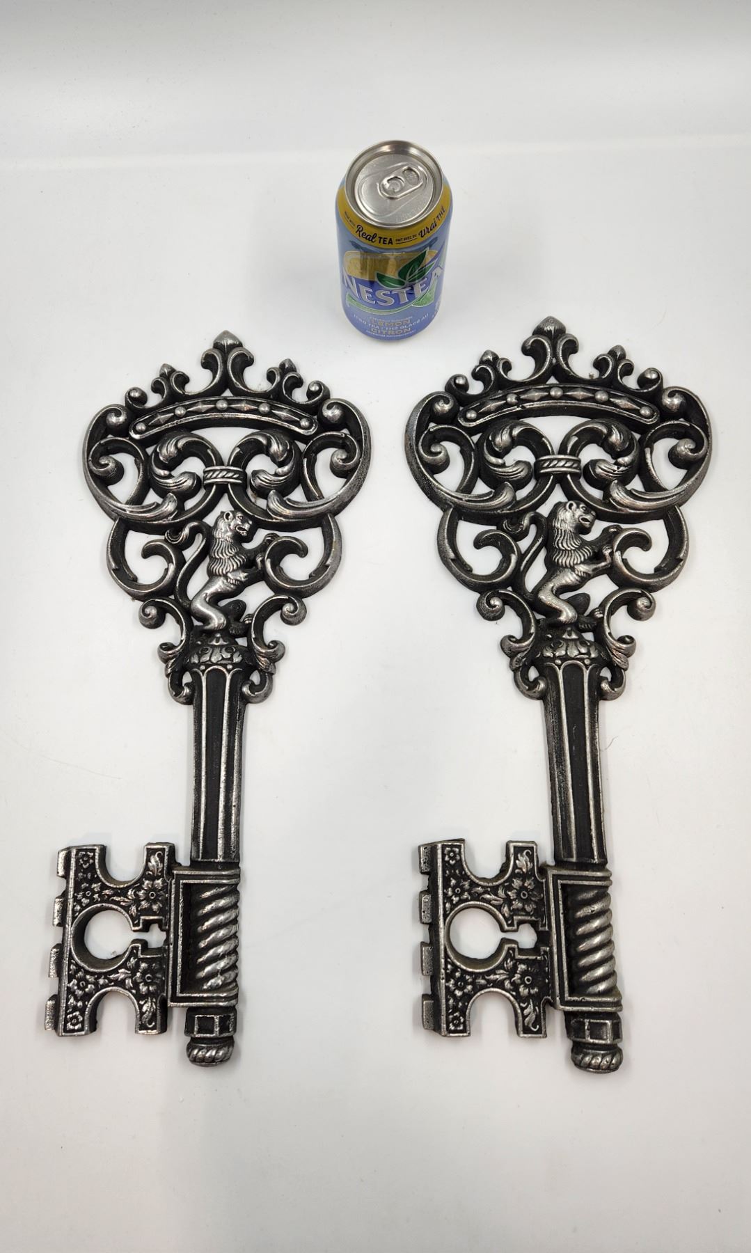 Vintage Pair Of Cast Aluminum Keys