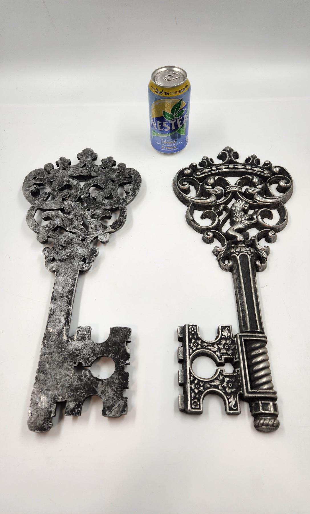 Vintage Pair Of Cast Aluminum Keys