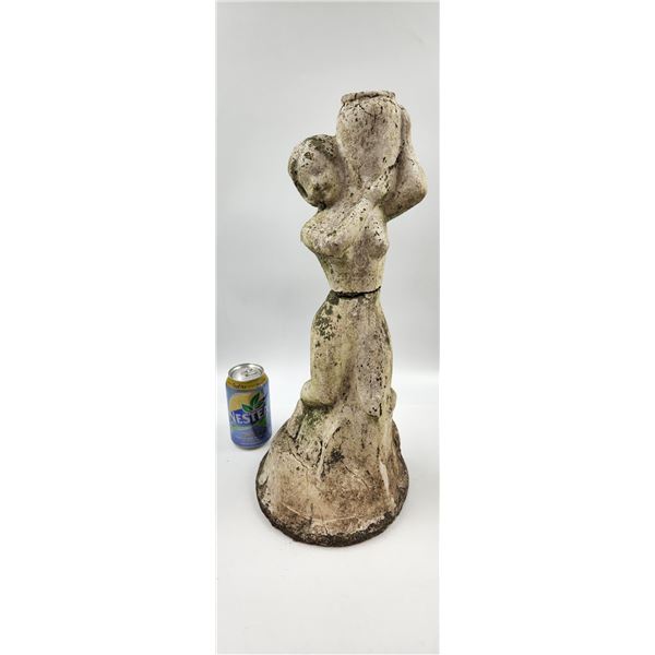 Vintage Cement Lady Statue