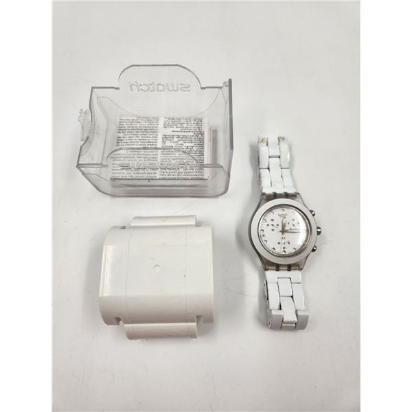 White Swatch Watch